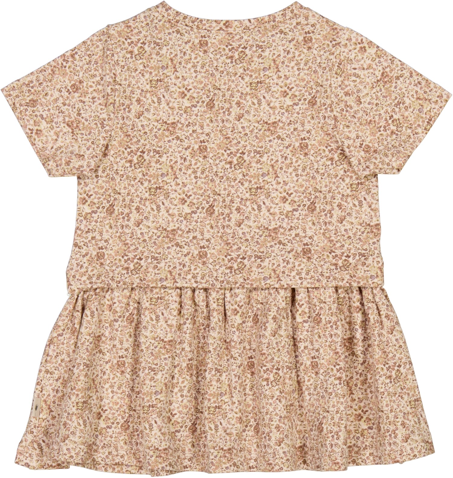 Wheat dress Adea - Rose flowers